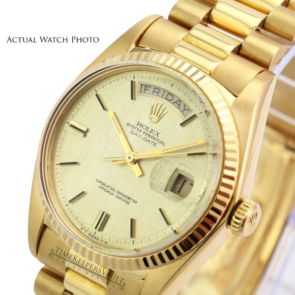 Rolex | Accessories | Rolex Daydate 8k Yellow Gold Factory Dial 36mm ...